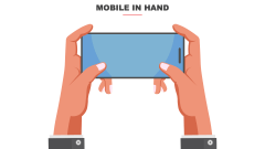 Mobile in Hand PowerPoint and Google Slides Template - PPT Slides