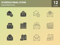 Schedule Email Icons for PowerPoint and Google Slides - PPT Slides