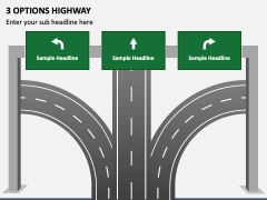 3 Options Highway for PowerPoint and Google Slides - PPT Slides