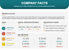 Company Facts PowerPoint and Google Slides Template - PPT Slides