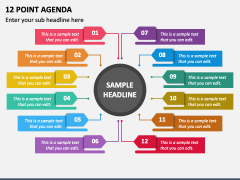 12 Point Agenda PowerPoint Template and Google Slides Theme