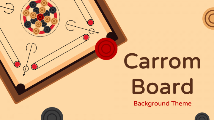 Carrom Board Background Theme for PowerPoint and Google Slides - PPT Slides