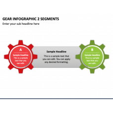 2 Segment Gear PowerPoint Template and Google Slides Theme