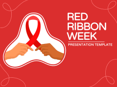 Free - Red Ribbon Week PowerPoint Template and Google Slides Theme