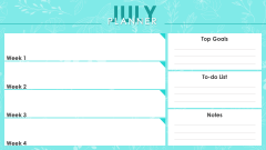 Free - Free - Free - July Planner PowerPoint and Google Slides Template ...