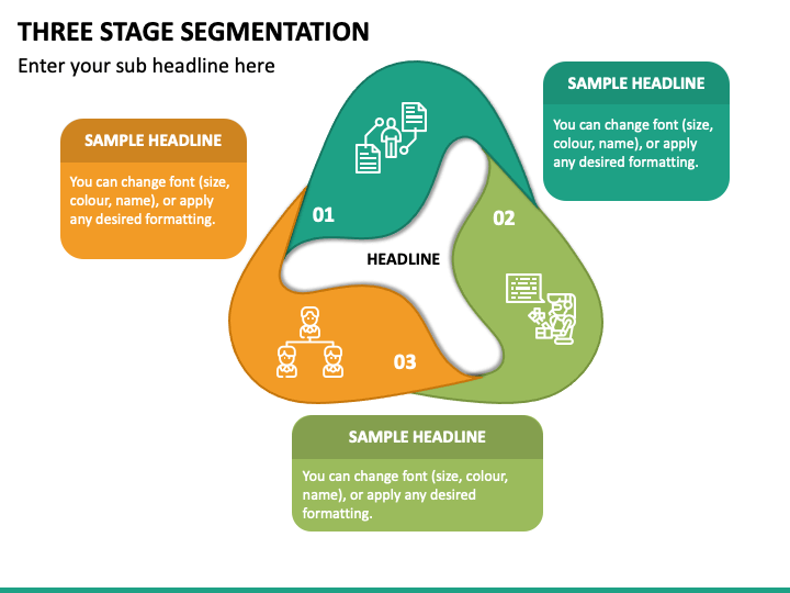 Three Stage Segmentation PowerPoint Template - PPT Slides