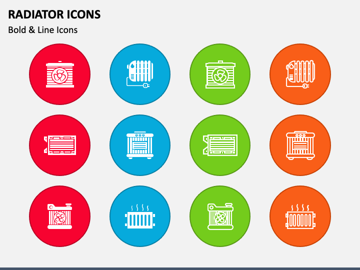Radiator Icons for PowerPoint and Google Slides - PPT Slides
