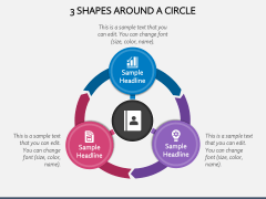 3 Shapes Around a Circle for PowerPoint and Google Slides - PPT Slides