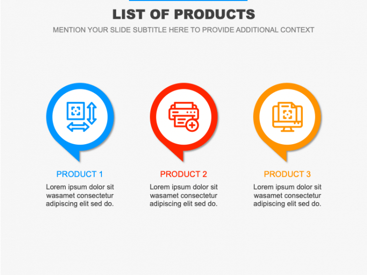 List of Products PowerPoint and Google Slides Template - PPT Slides