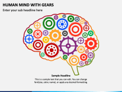 Human Mind with Gears Illustration for PowerPoint and Google Slides ...