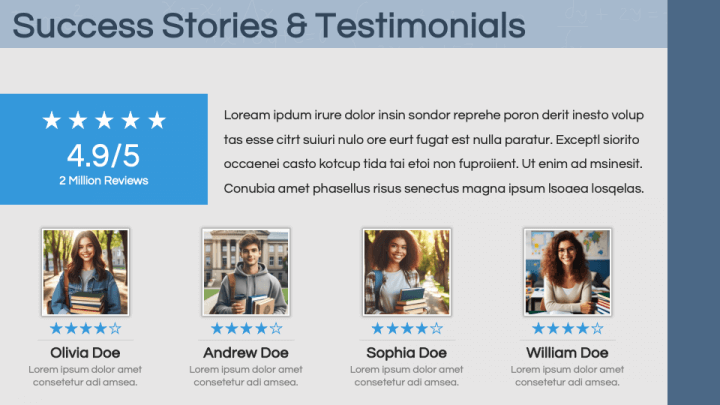 Free - Math Tutoring Academy Presentation for PowerPoint and Google Slides