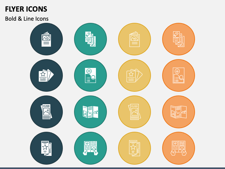 Flyer Icons for PowerPoint and Google Slides - PPT Slides