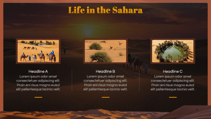 Free - Sahara Desert Theme for PowerPoint and Google Slides - PPT Slides
