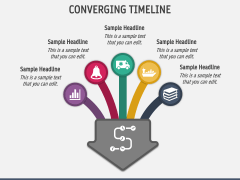 Converging Timeline PowerPoint and Google Slides Template - PPT Slides
