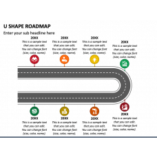 U-Shape Road PowerPoint Template and Google Slides Theme