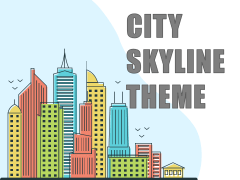 Free - City Skyline Presentation Theme for PowerPoint Template and Google Slides