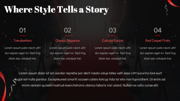 Free - Red Carpet Theme for PowerPoint and Google Slides - PPT Slides