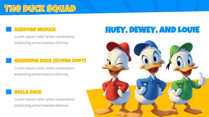 Donald Duck Presentation Theme for PowerPoint and Google Slides - PPT ...