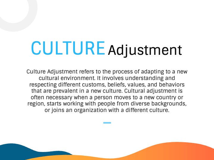 Culture Adjustment PowerPoint and Google Slides Template - PPT Slides