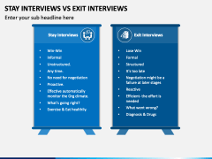 Stay Interviews Vs Exit Interviews PowerPoint Template - PPT Slides