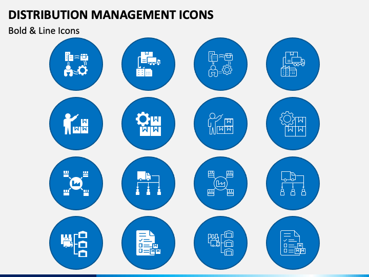 Distribution Management Icons for PowerPoint and Google Slides - PPT Slides
