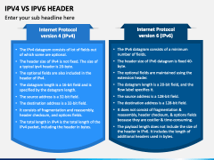 IPV4 Vs IPV6 Header PowerPoint and Google Slides Template - PPT Slides