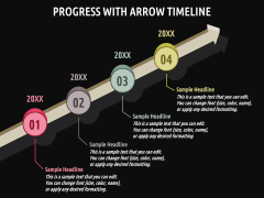 Progress with Arrow Timeline for PowerPoint and Google Slides - PPT Slides