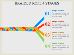 Braided Rope 4 Stages for PowerPoint and Google Slides - PPT Slides