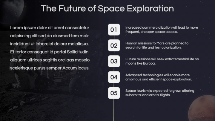 Space Exploration Class PowerPoint and Google Slides Template - PPT Slides