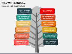 Tree with 12 Nodes PowerPoint Template and Google Slides Theme