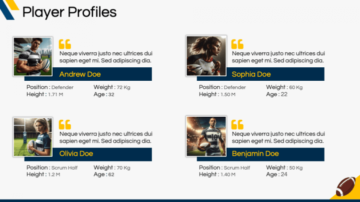 Free - Rugby Theme for PowerPoint and Google Slides - PPT Slides