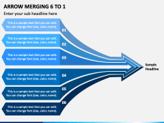 Arrow Merging 6 to 1 PowerPoint and Google Slides Template - PPT Slides