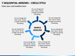 7 Sequential Arrows - Circle Style PowerPoint Template - PPT Slides
