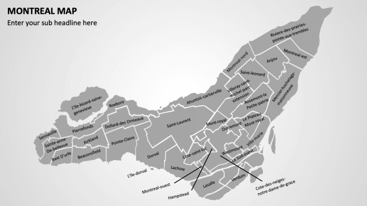 Montreal Map for PowerPoint and Google Slides - PPT Slides
