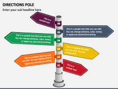 Directions Pole for PowerPoint and Google Slides - PPT Slides