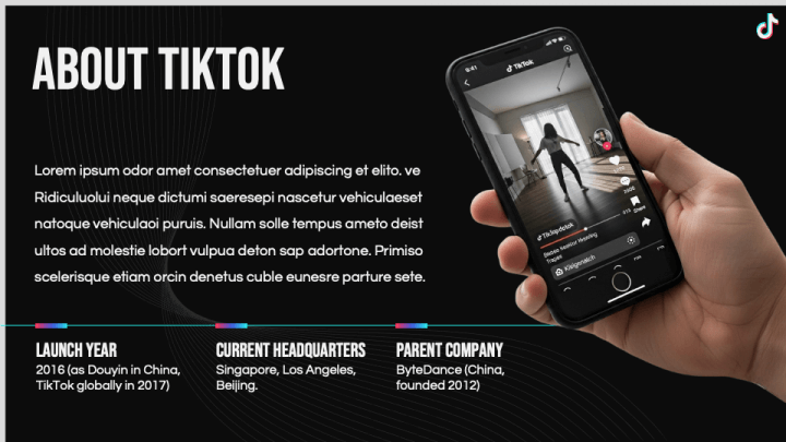 Free - Tiktok Case Study PowerPoint and Google Slides Template - PPT Slides