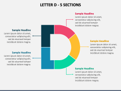 Letter D - 5 Sections for PowerPoint and Google Slides - PPT Slides