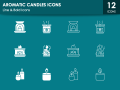 Aromatic Candles Icons for PowerPoint and Google Slides - PPT Slides