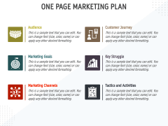 One Page Marketing Plan PowerPoint and Google Slides Template - PPT Slides