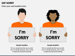 Say Sorry Illustration for PowerPoint and Google Slides - PPT Slides
