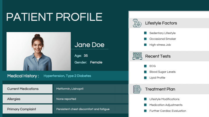 Patient Profile PowerPoint and Google Slides Template - PPT Slides