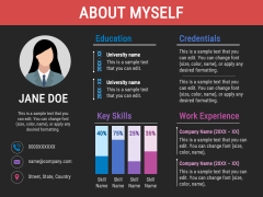 About Myself PowerPoint and Google Slides Template - PPT Slides