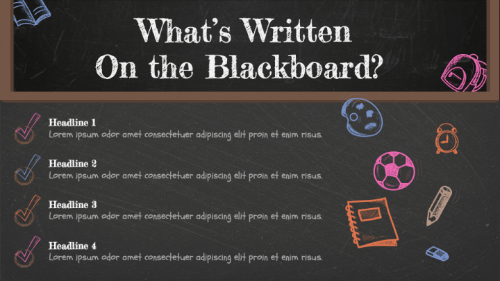 Creative Blackboard Theme for PowerPoint and Google Slides Template ...