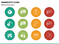 Bankruptcy Icons for PowerPoint and Google Slides - PPT Slides