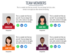 Free - Team Members PowerPoint Template and Google Slides Theme