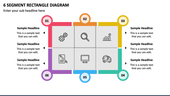 Free - 6 Segment Rectangle Diagram for PowerPoint and Google Slides