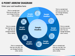 6 Point Arrow Diagram PowerPoint Presentation Slides - PPT Template
