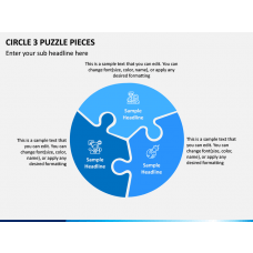 Free 3 Pieces Circular Puzzle PowerPoint Template - PPT Slides