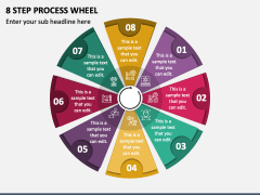 8 Step Process Wheel PowerPoint Presentation Slides - PPT Template