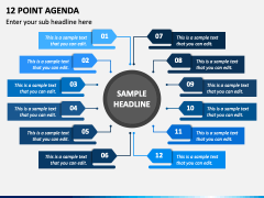 12 Point Agenda PowerPoint Template and Google Slides Theme